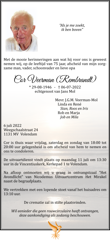 Dhr. C. Veerman - Nieuw-Volendam