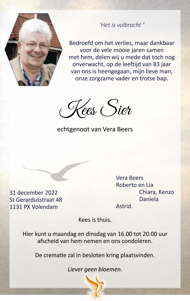 Dhr. K. Sier - Nieuw-Volendam