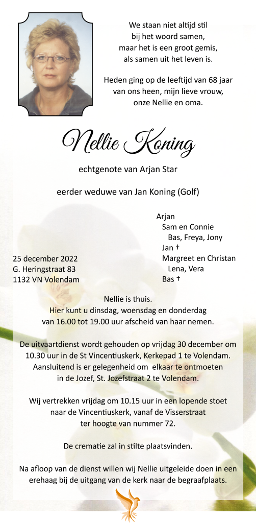 Mevr. N. Koning - Nieuw-Volendam