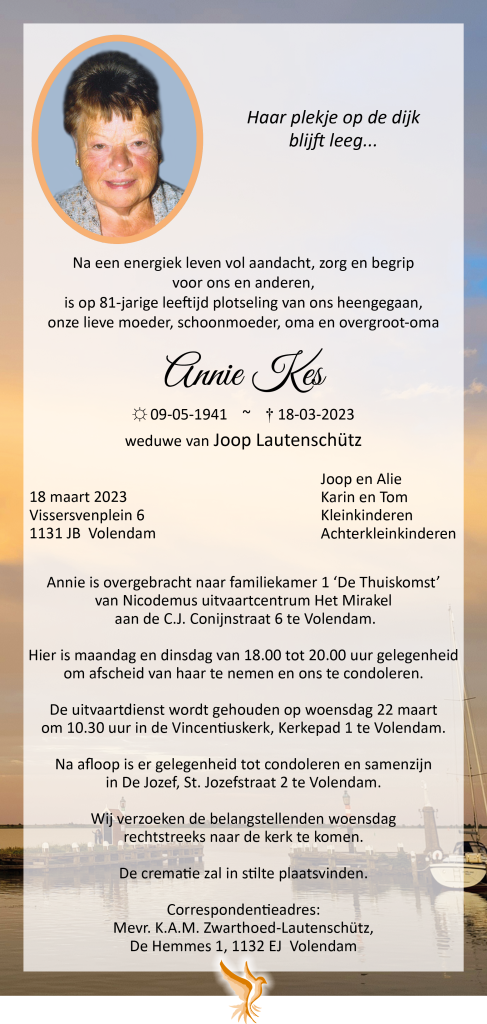 Mevr. A. Kes - Nieuw-Volendam