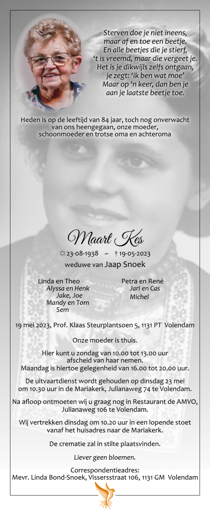 Mevr. M. Kes - Nieuw-Volendam