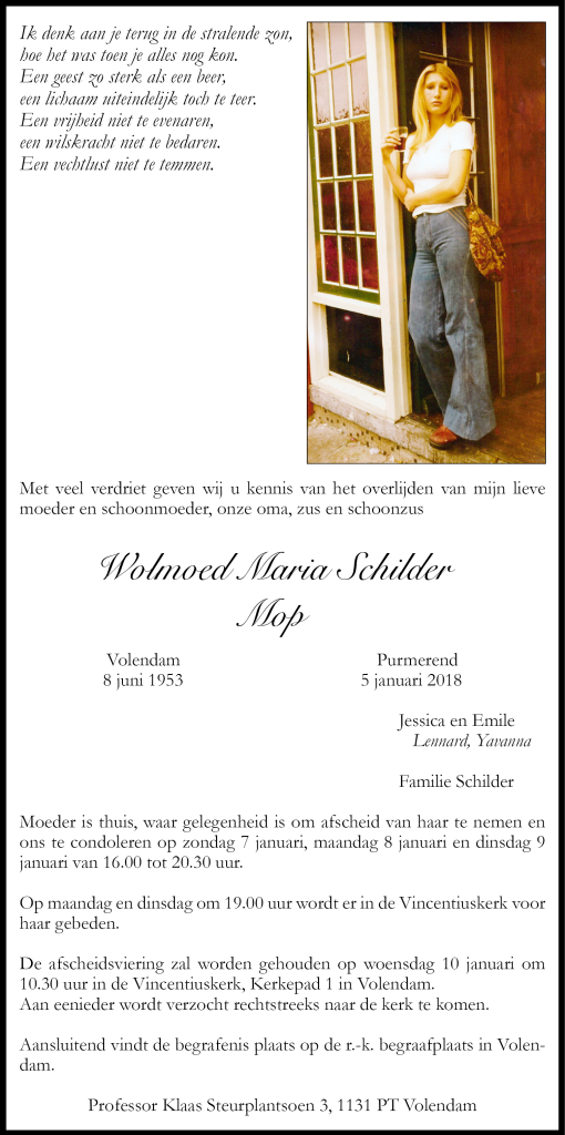 Mevr. W. Schilder - Nieuw-Volendam