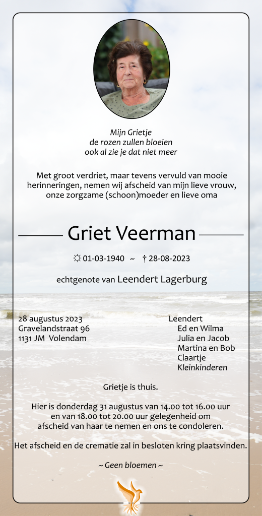 Mevr. G. Lagerburg-Veerman - Nieuw-Volendam