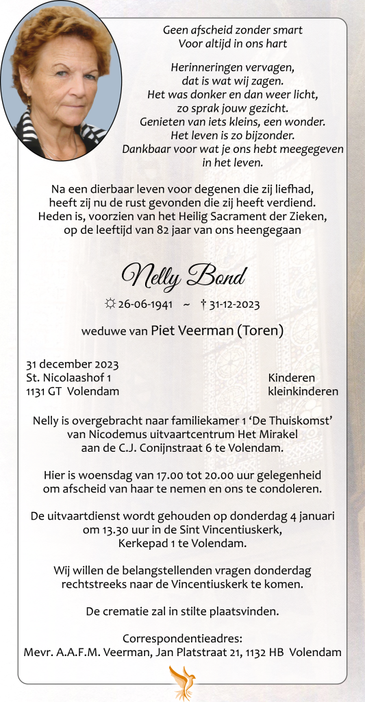 Mevr. N. Bond - Nieuw-Volendam