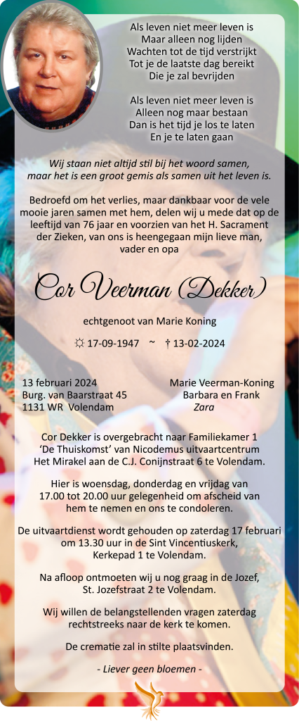 Dhr. C. Veerman (Dekker) - Nieuw-Volendam