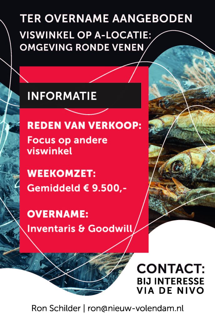 Ter overname aangeboden | Viswinkel - Nieuw-Volendam