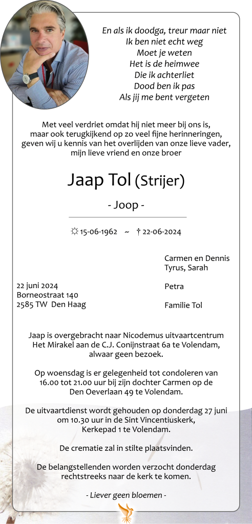 Dhr. J. Tol - Nieuw-Volendam