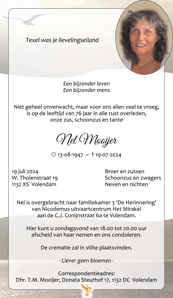 Mevr. N. Mooijer - Nieuw-Volendam