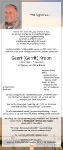 Dhr. G. Kroon - Nieuw-Volendam