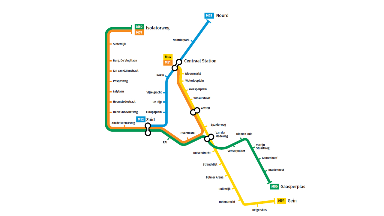 Metrolijnen 50 en 53 worden één lijn in nieuw Amsterdams netwerk ...