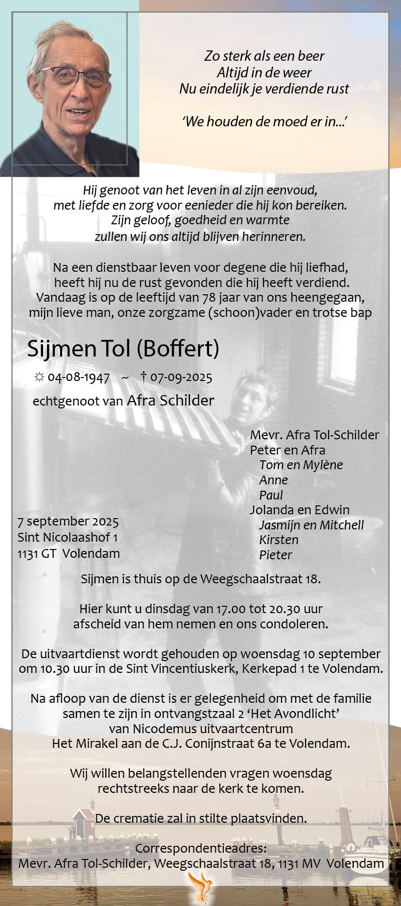 Dhr. S. Tol (Boffert) - Nieuw-Volendam